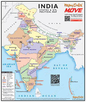 Download The Latest Political Map of India | MapmyIndia